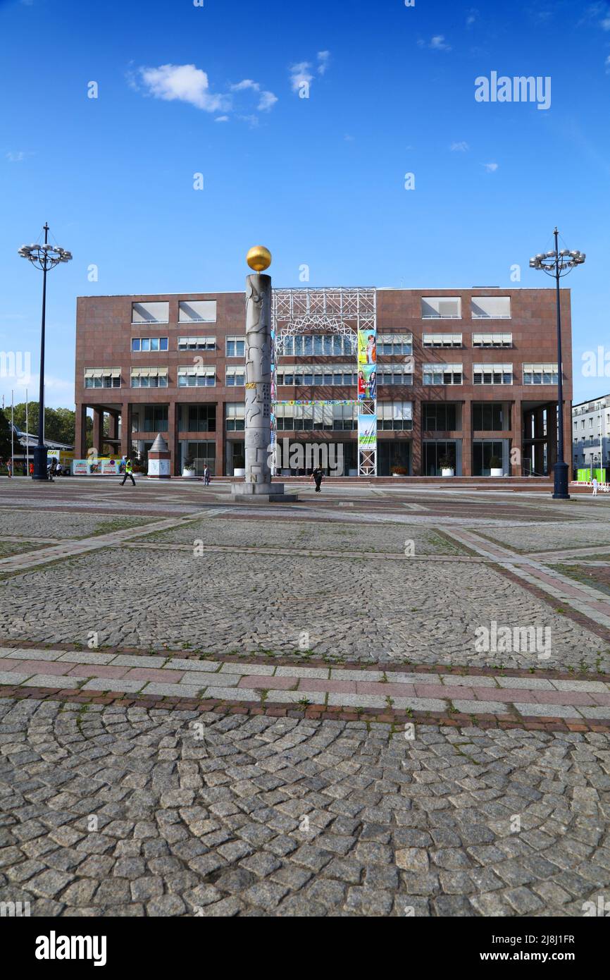 DORTMUND, GERMANY - SEPTEMBER 16, 2020: People visit Rathaus (City Hall ...