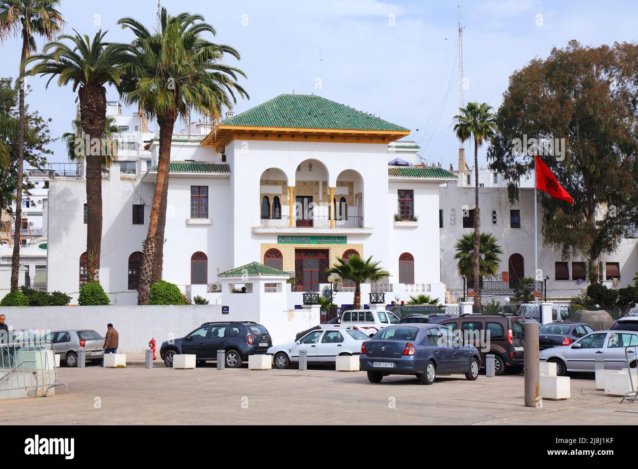 CASABLANCA, MOROCCO - FEBRUARY 22, 2022: Architecture of Mohammed V ...