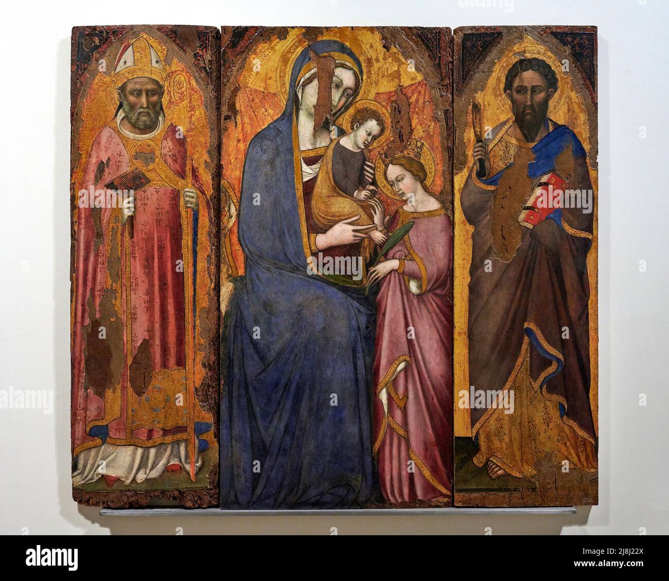 Matrimonio mistico di S. Caterina d’ Alessandria tra santi - tempera su ...