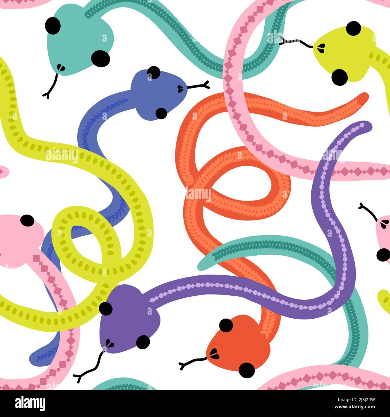 Cartoon seamless snakes pattern for textiles and packaging and gifts ...