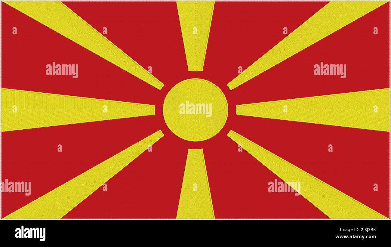 Macedonia fabric flag hi-res stock photography and images - Alamy