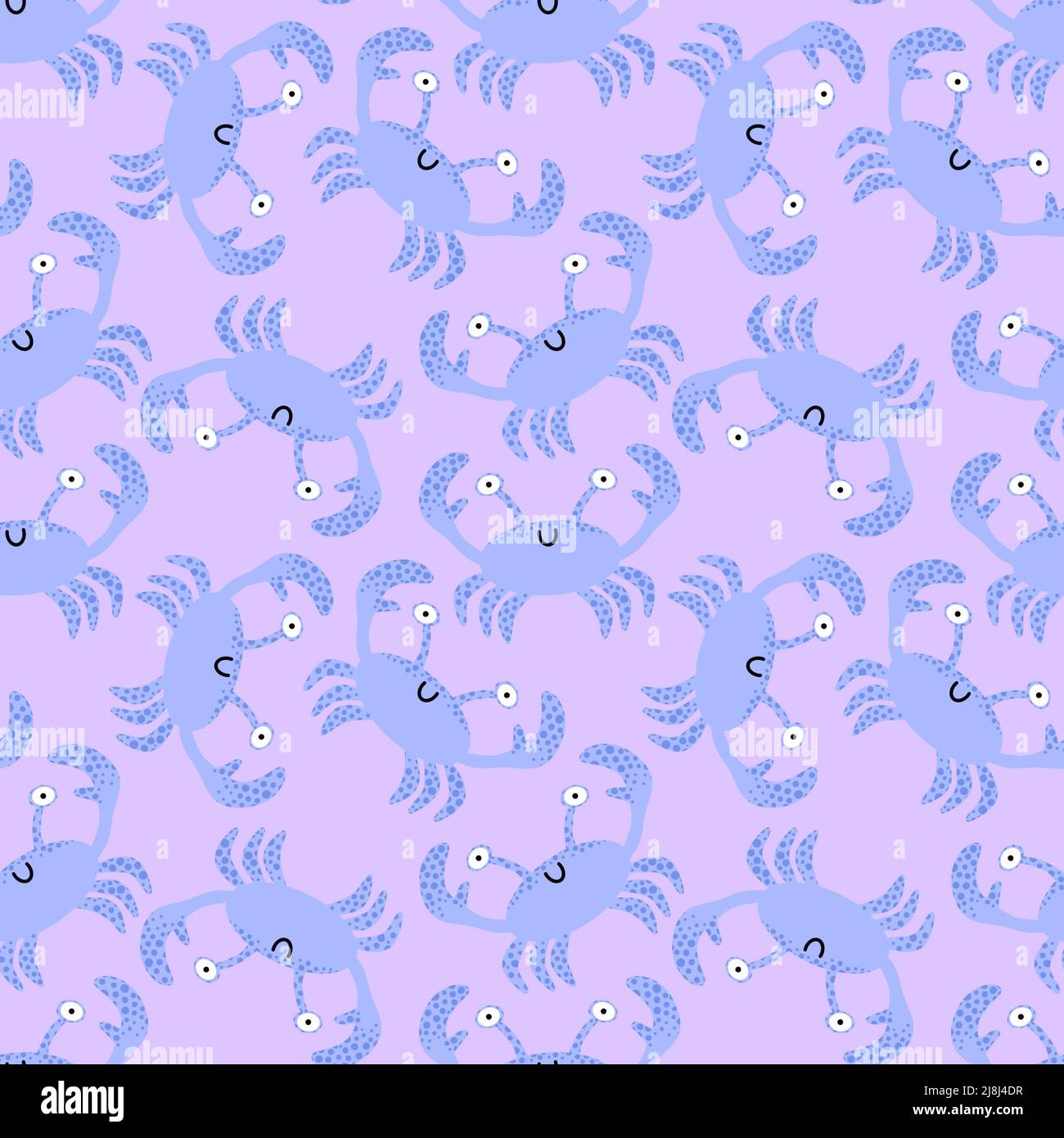 Summer sea seamless crabs pattern for fabrics and textiles and ...
