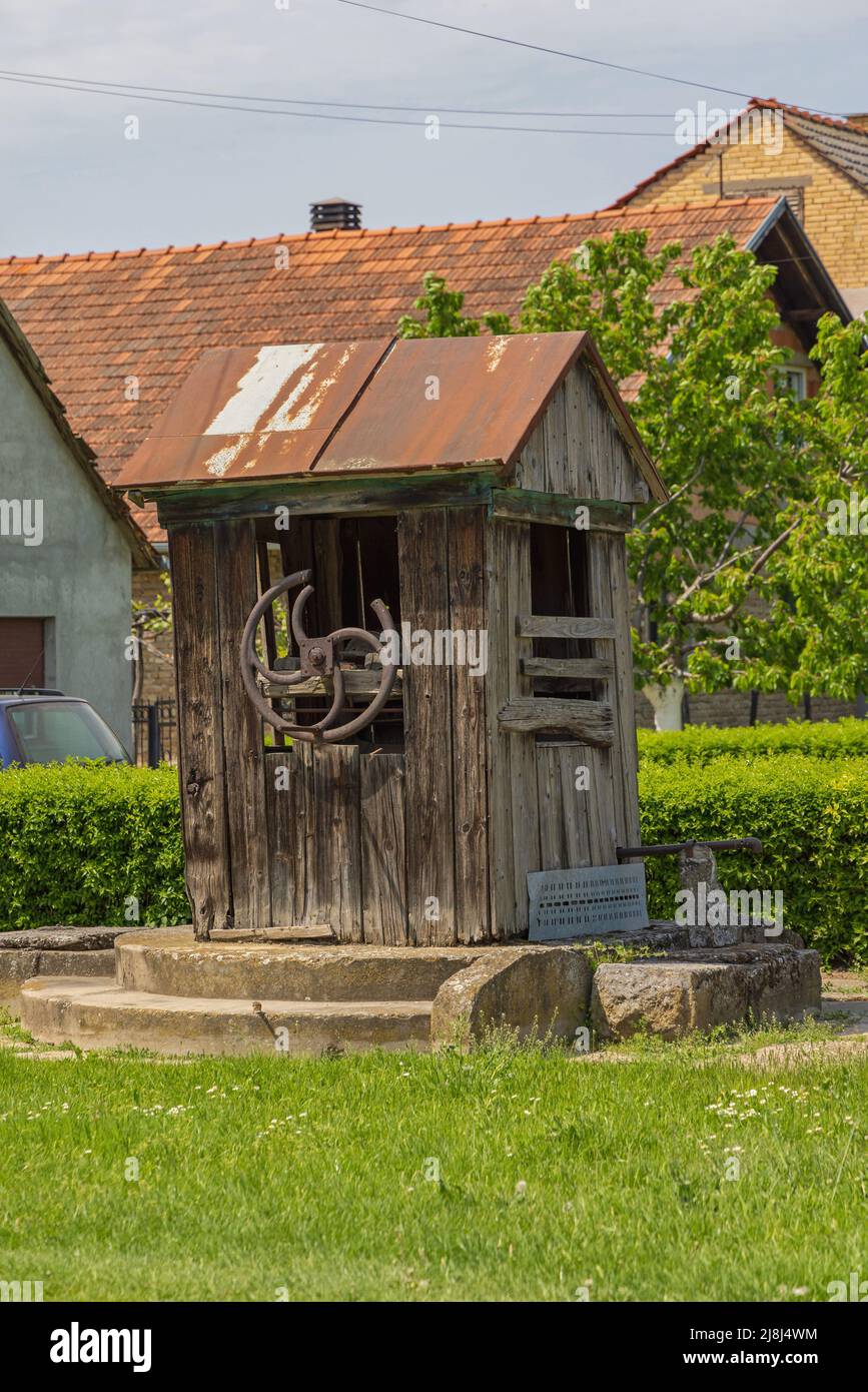 Rusty Structure Weathered Wooden Planks at Abandoned Water Well Stock ...