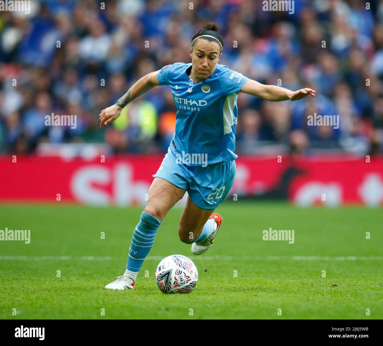 LONDON, ENGLAND - MAY 15:Lucy Bronze of Manchester City WFC during ...