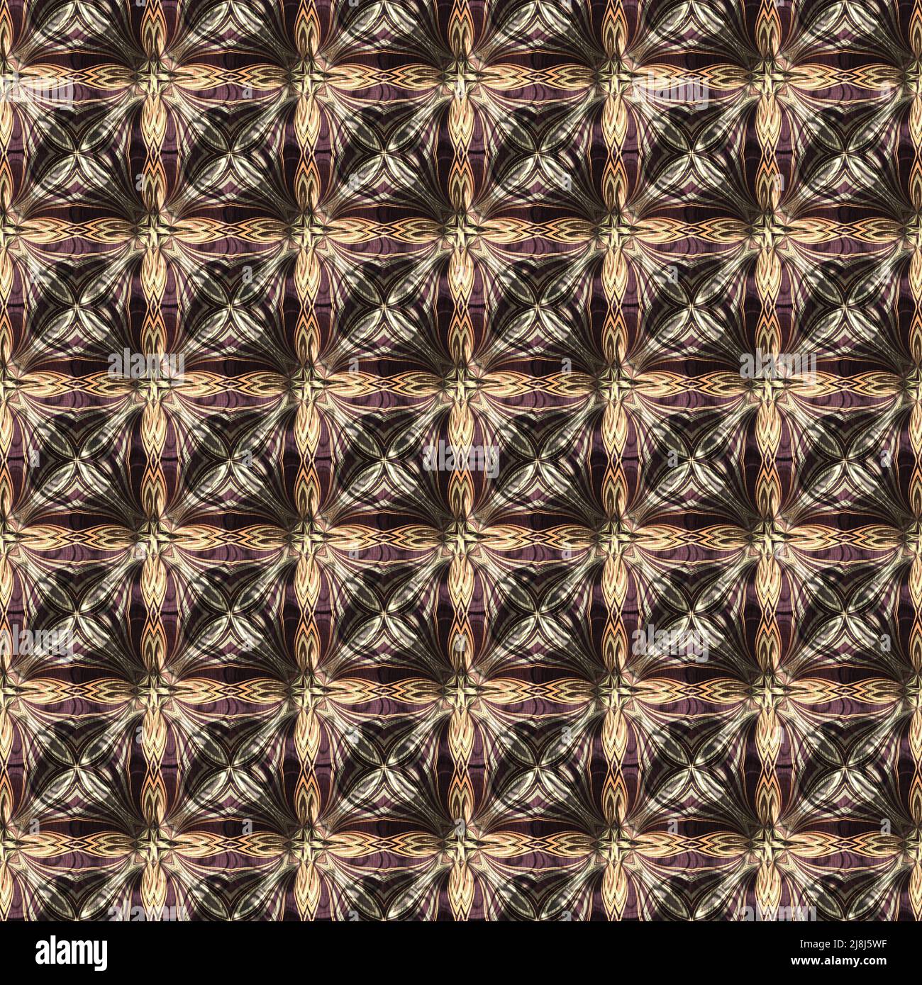 Earthy colours Victorian antique geometric seamless pattern in ...