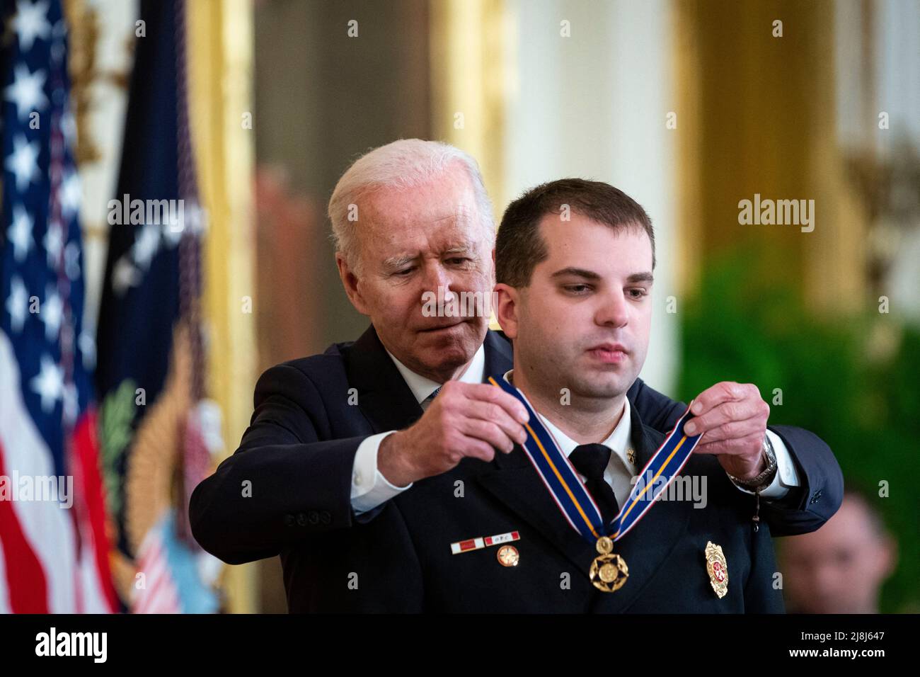 US President Joe Biden awards the Public Safety Officer Medals of Valor ...