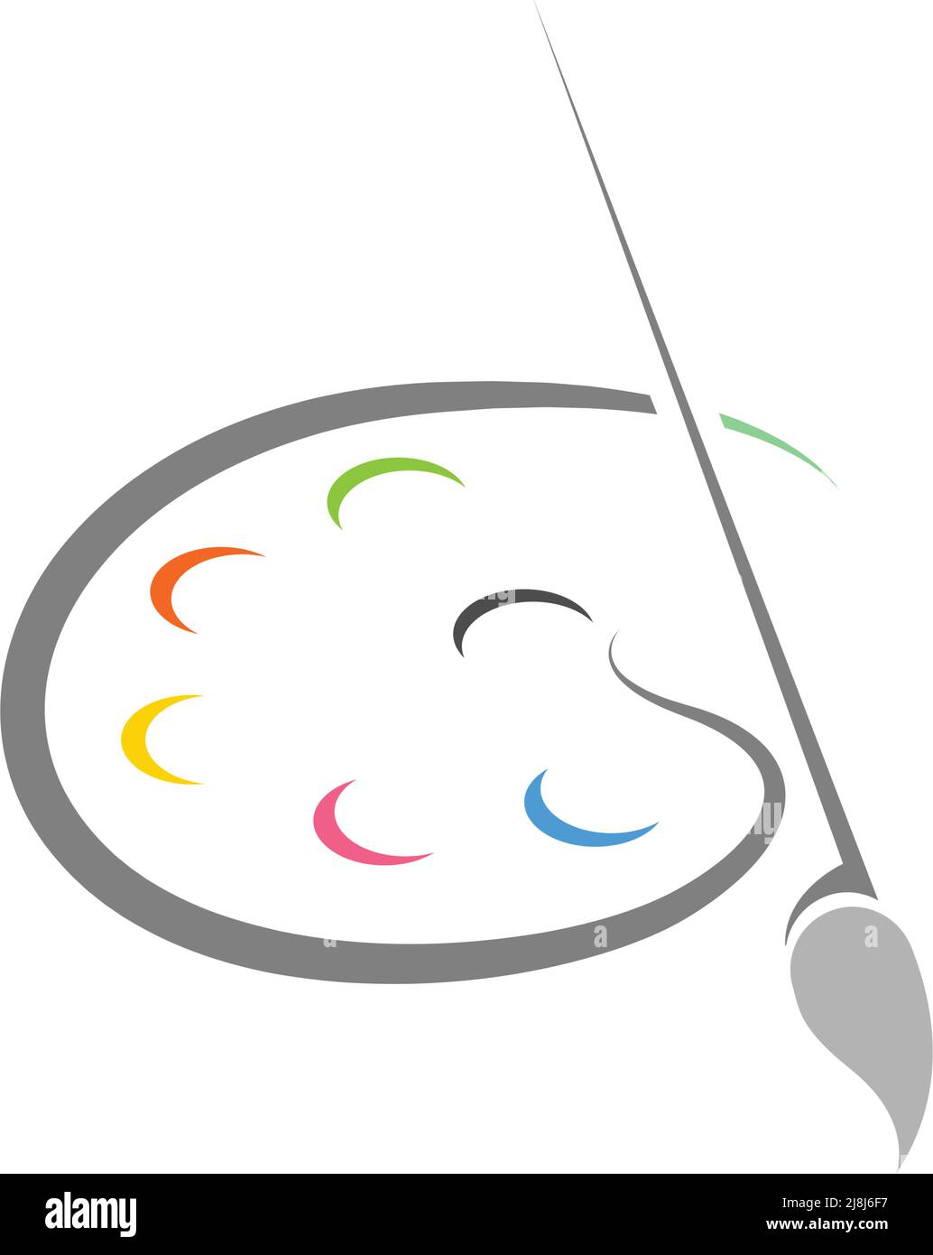 painting palette icon logo design illustration template Stock Vector ...