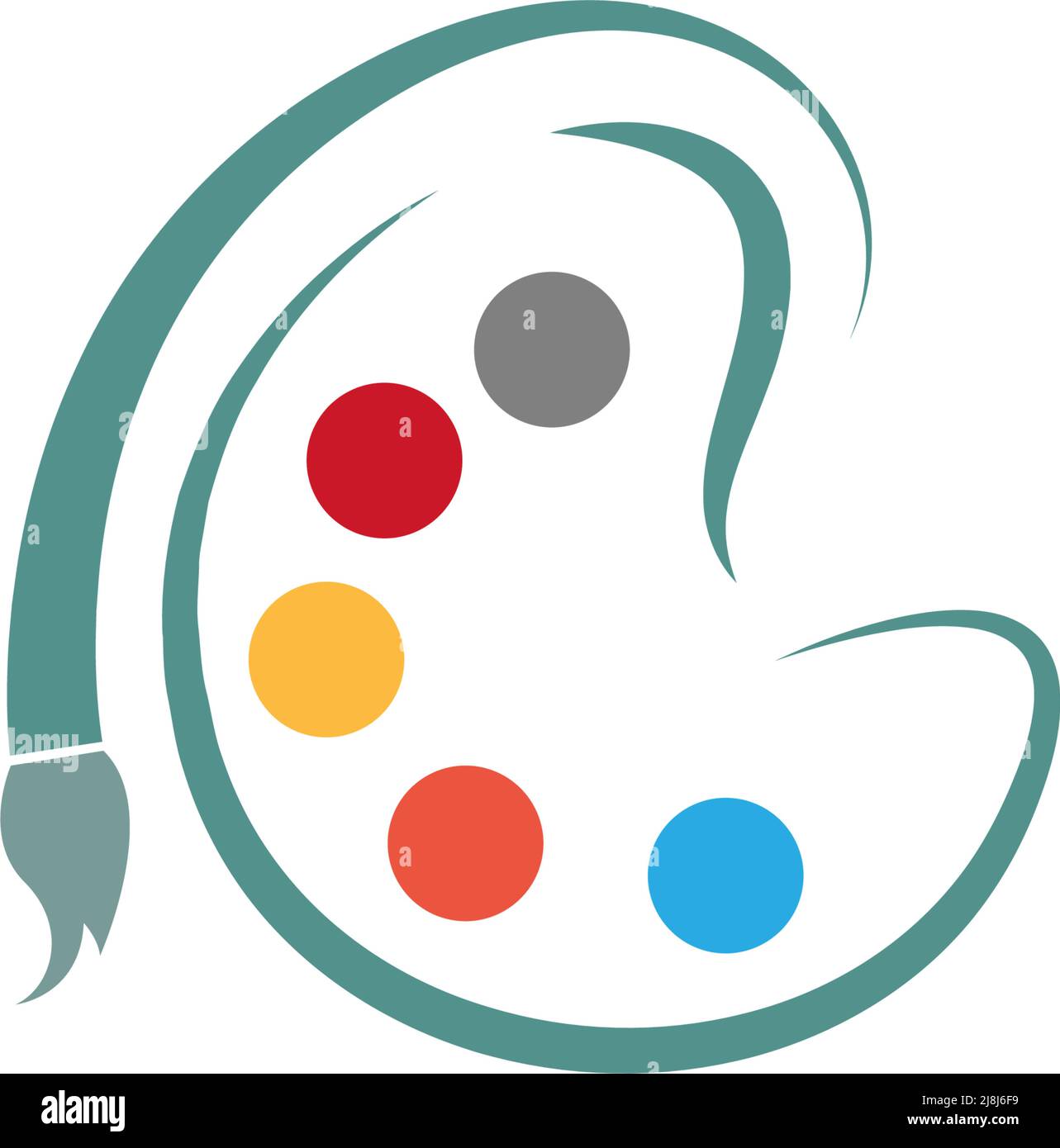 painting palette icon logo design illustration template Stock Vector ...