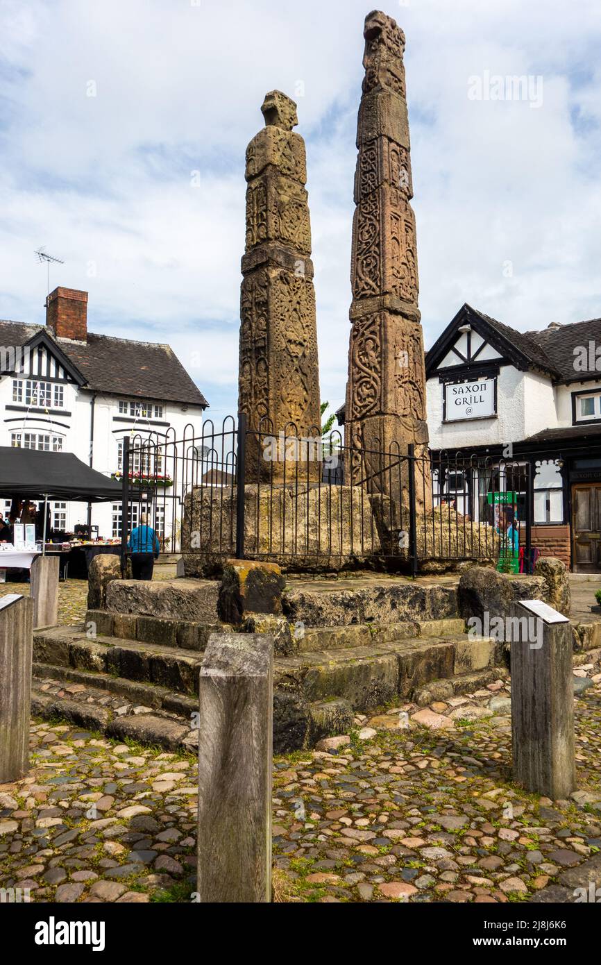 People at the farmers and makers market around the ancient Saxon ...