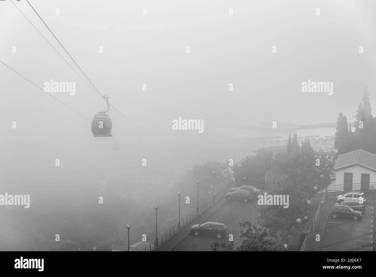 View blue cable car Black and White Stock Photos & Images - Alamy