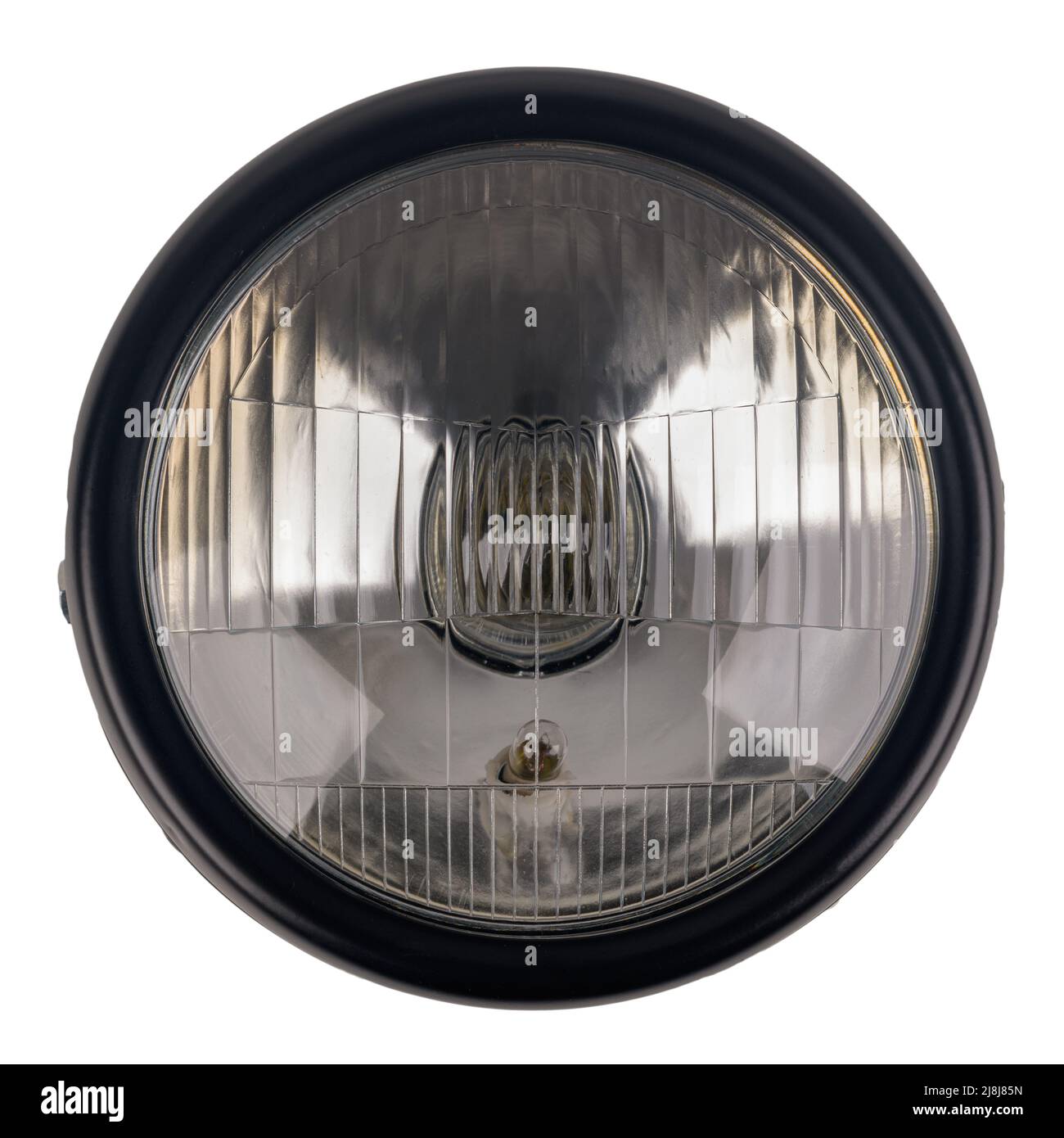 Close-up motorcycle headlight isolated in a white background Stock ...