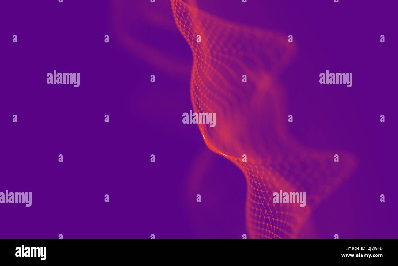 Abstract Purple Geometrical Background Connection Structure Science