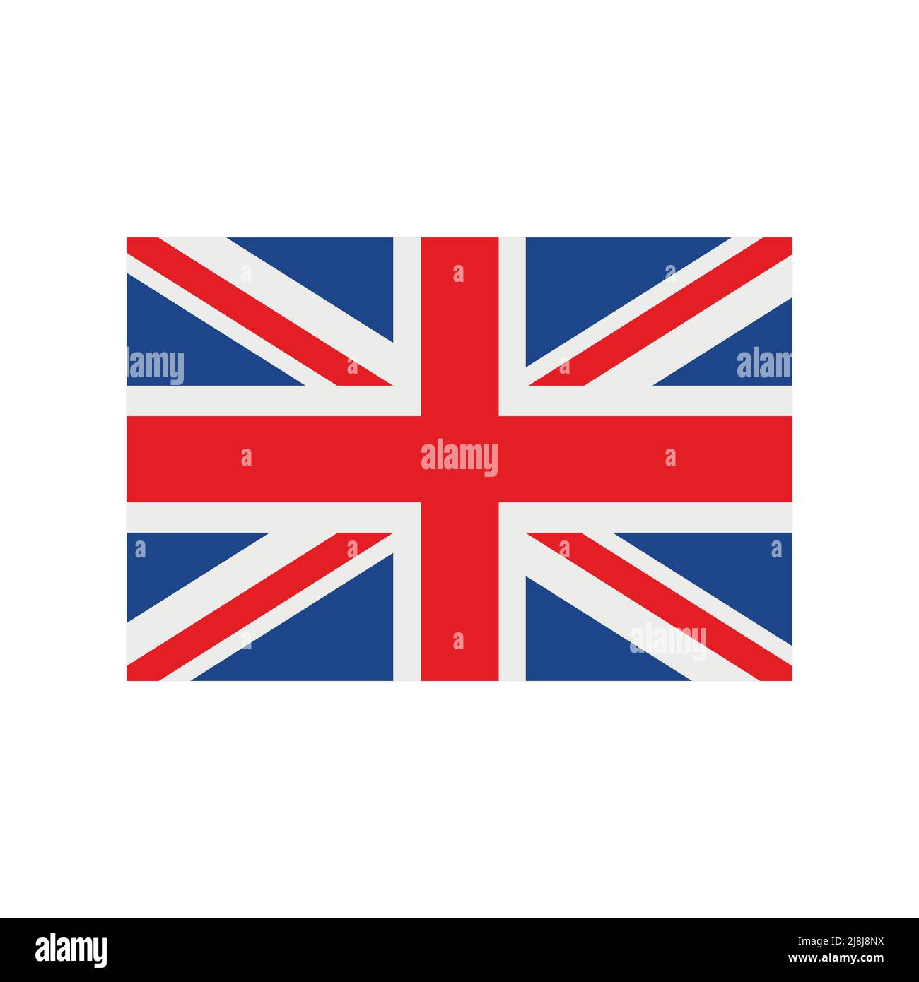 Vector flat Great Britain flag isolated on white background Stock ...