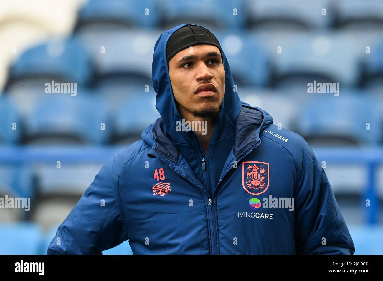Jon Russell #37 of Huddersfield Town arrives at The John Smith's ...