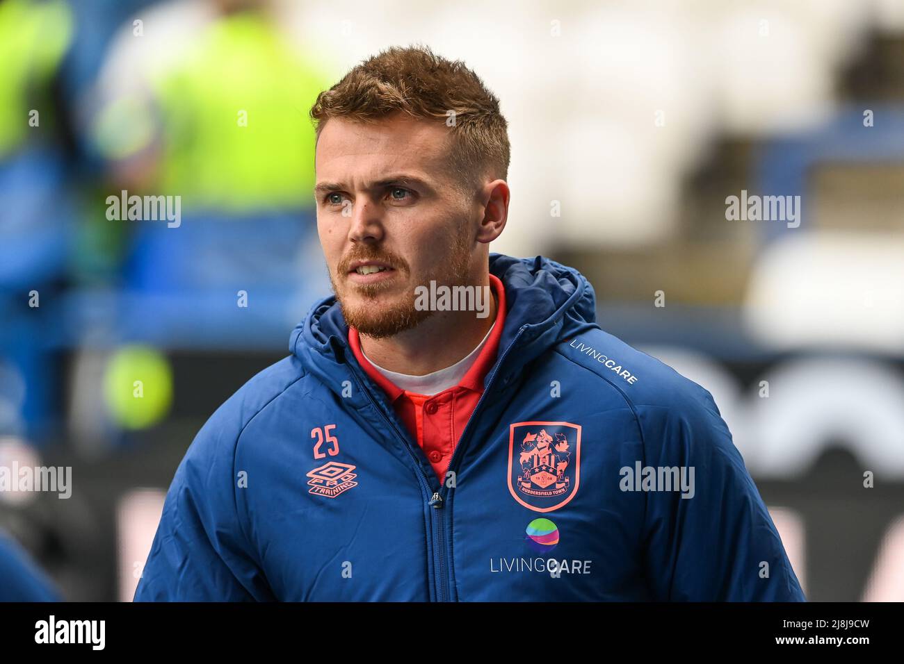 Danny Ward #25 of Huddersfield Town arrives at The John Smith's Stadium ...