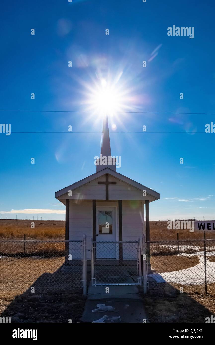 Wayside Chapel at a rest area near White Lake, South Dakota, USA [No ...