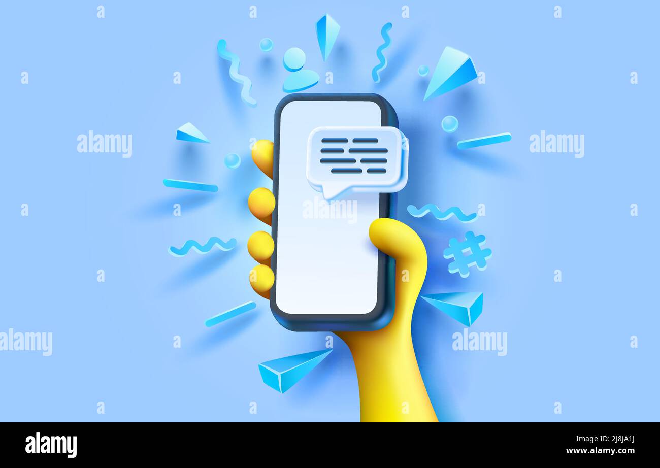 Smart phone chat messenger, application talk people. Vector ...