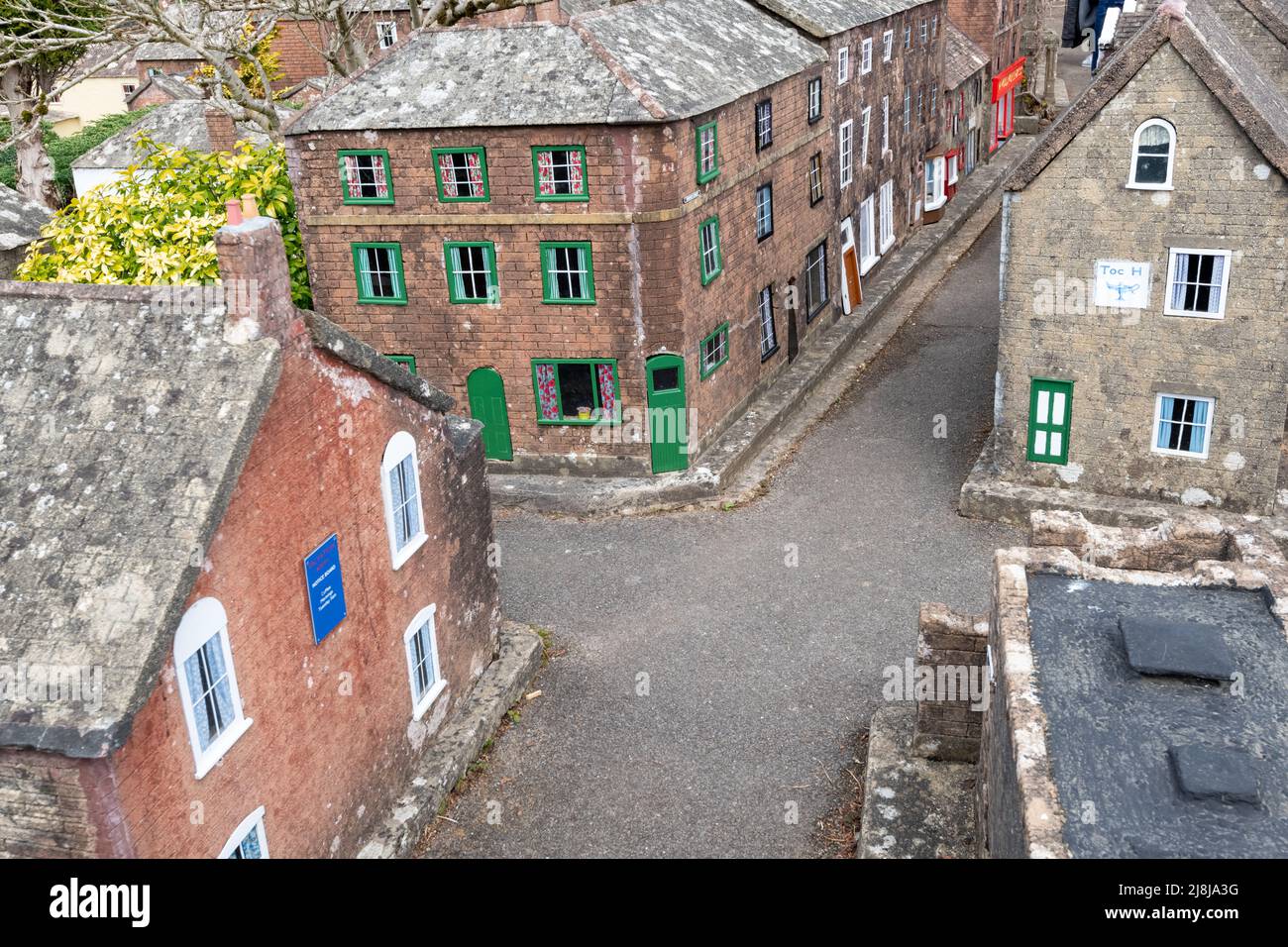 Wimborne.Dorset.United Kingdom.April 20tth 2022.View of a street in ...