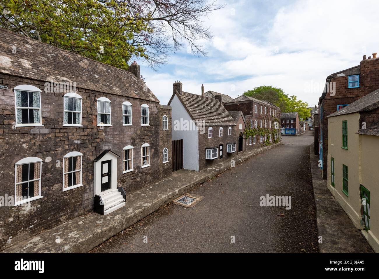 Wimborne.Dorset.United Kingdom.April 20tth 2022.View of a street in ...