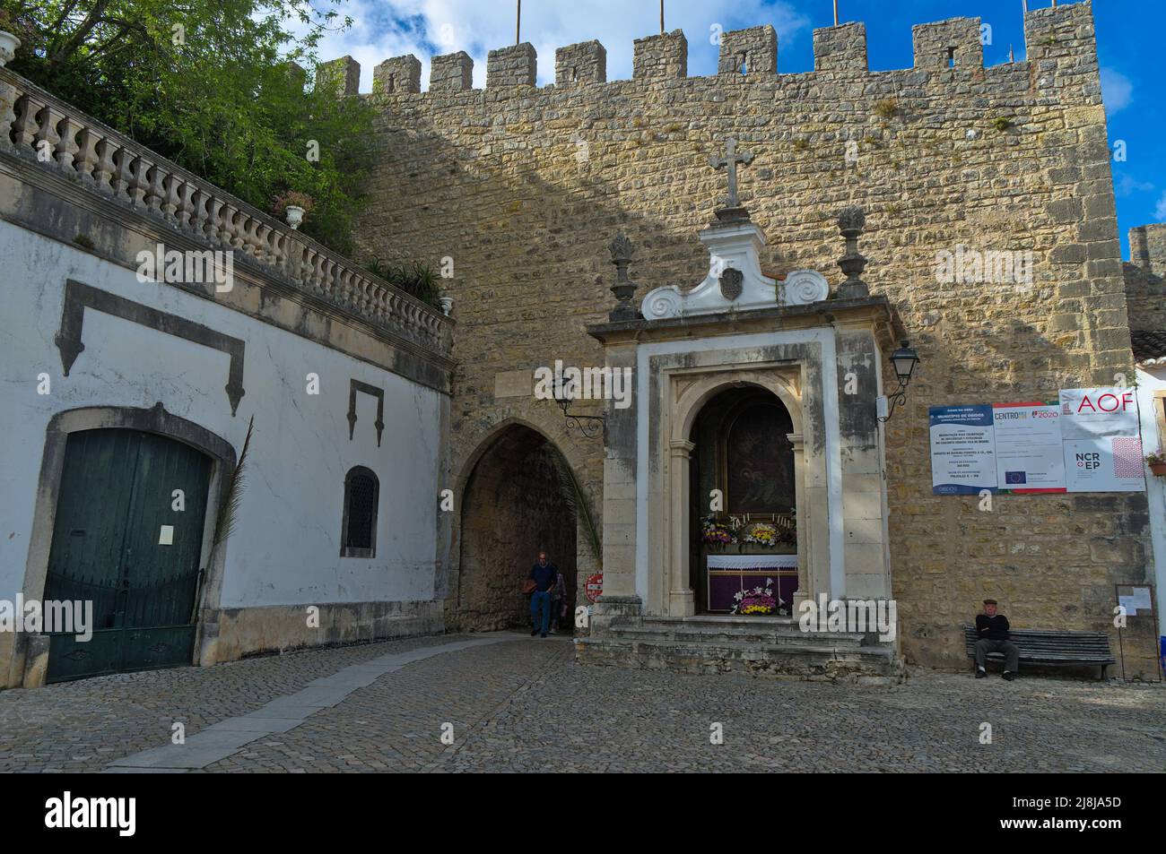Main gate in medieval village hi-res stock photography and images - Alamy