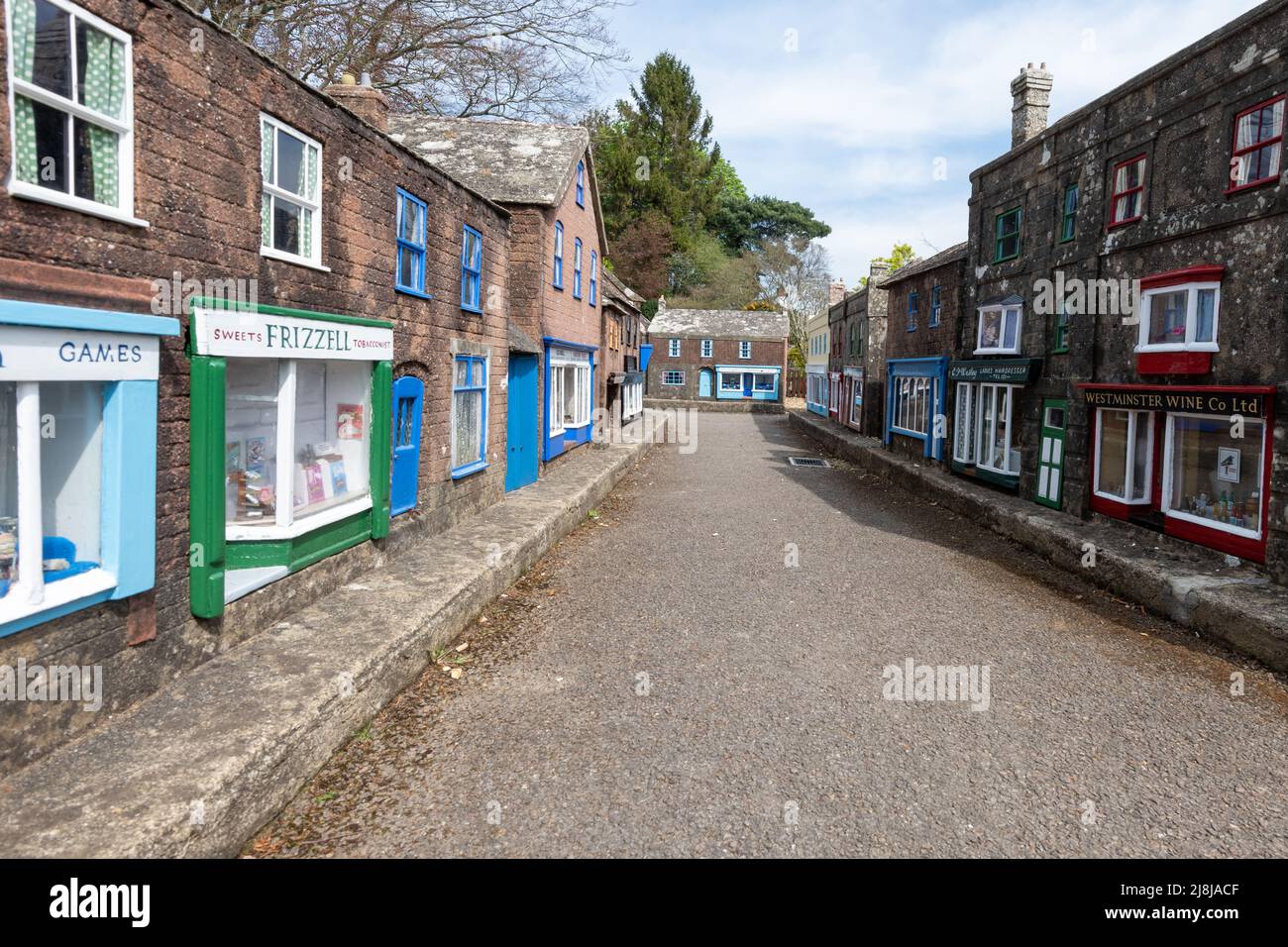 Wimborne.Dorset.United Kingdom.April 20tth 2022.View of a street in ...