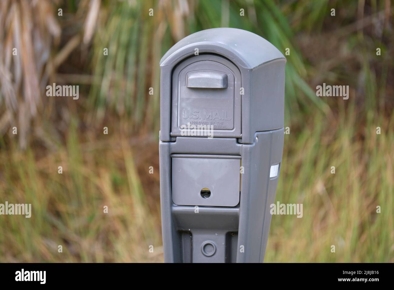 Typical american outdoors mail box on suburban street side Stock Photo ...
