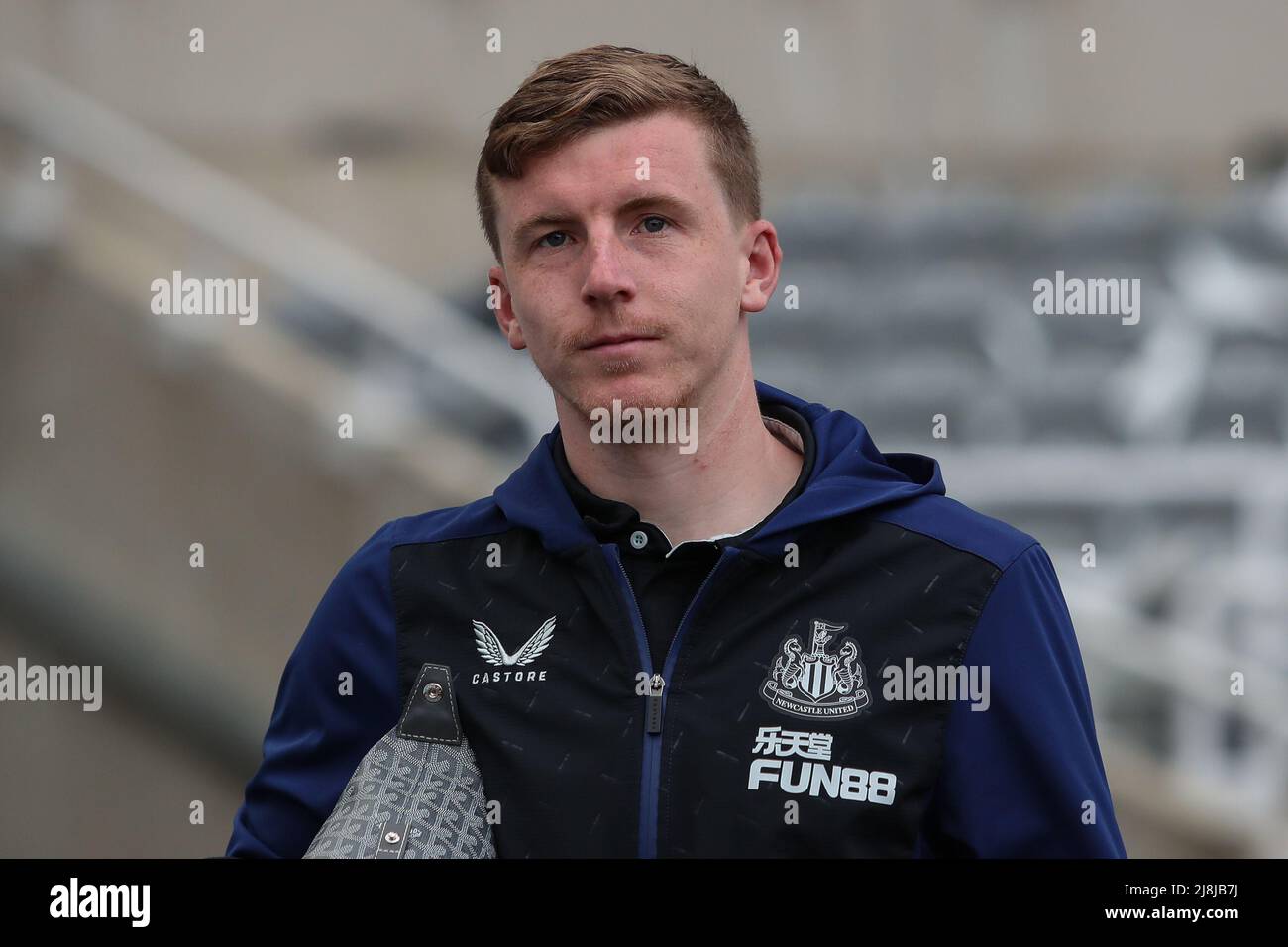 Matt Targett #13 of Newcastle United arrives at St James' Park Stadium ...