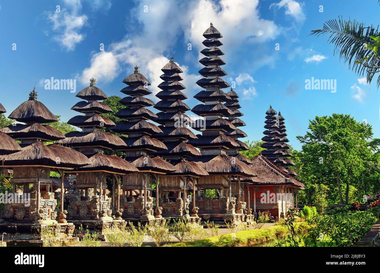 Pura Taman Ayun Temple, Bali - View on traditional meru towers in a row ...