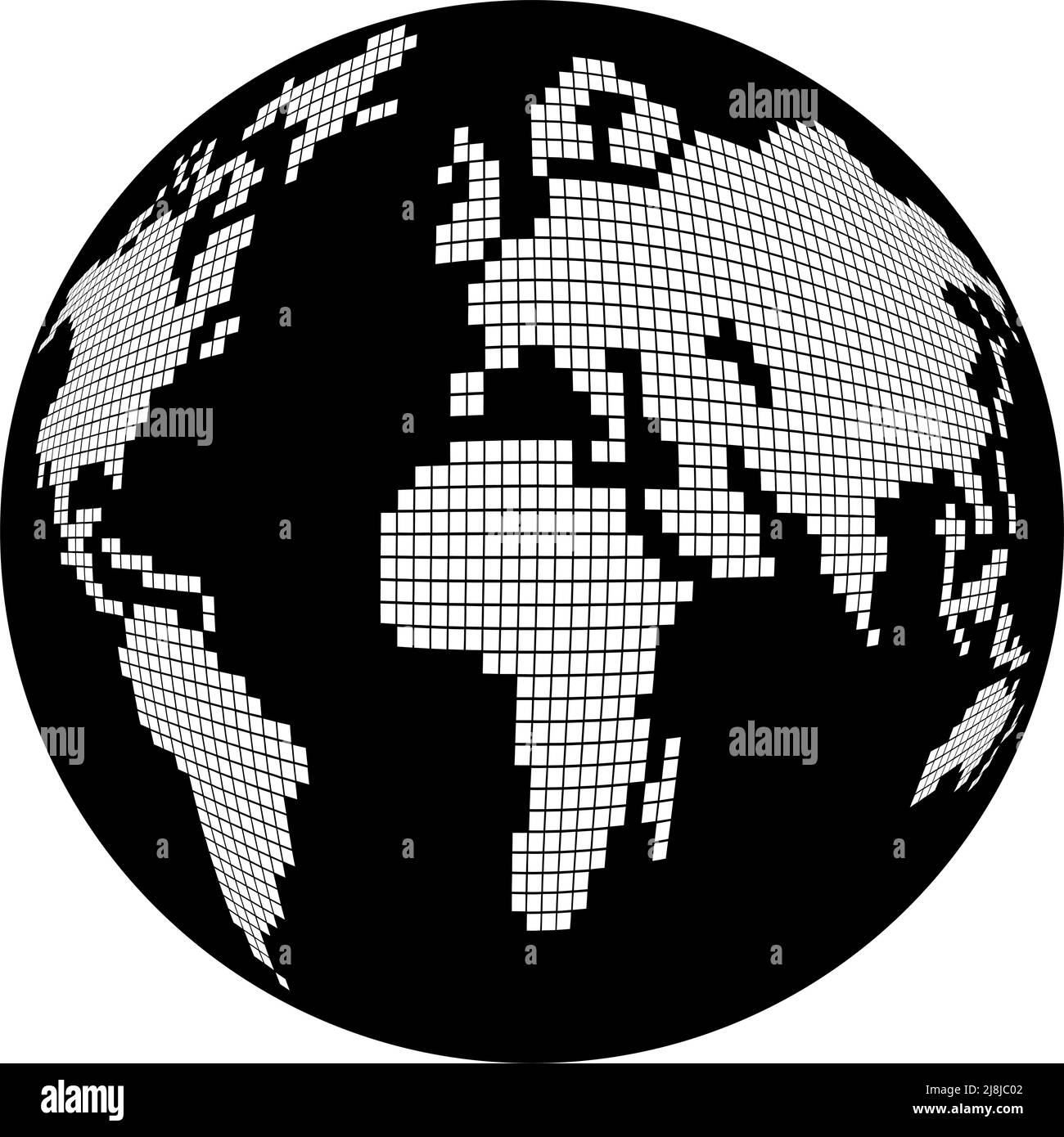 pixel world oval illustration Stock Vector Image & Art - Alamy