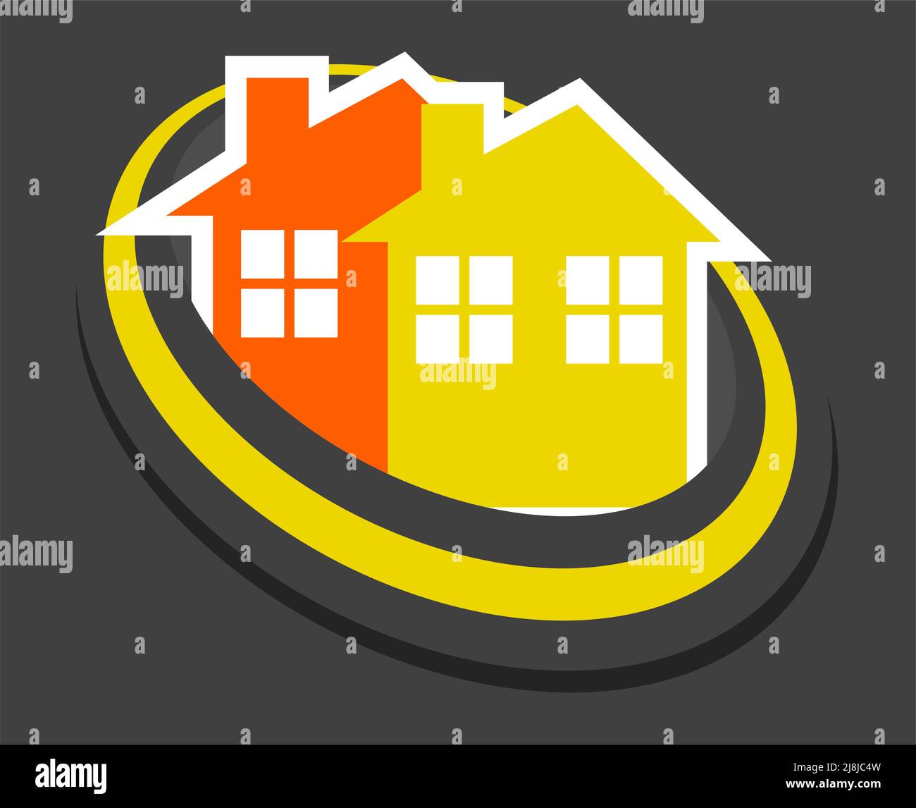 Oval house Stock Vector Images - Alamy