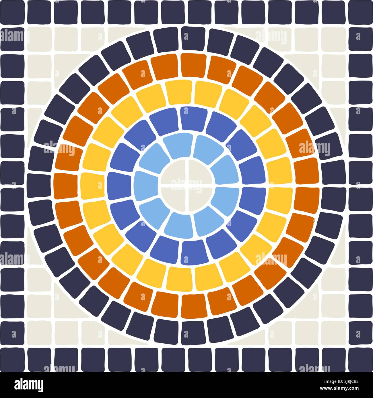 Ancient mosaic tile pattern. Decorative antique stone ornament ...