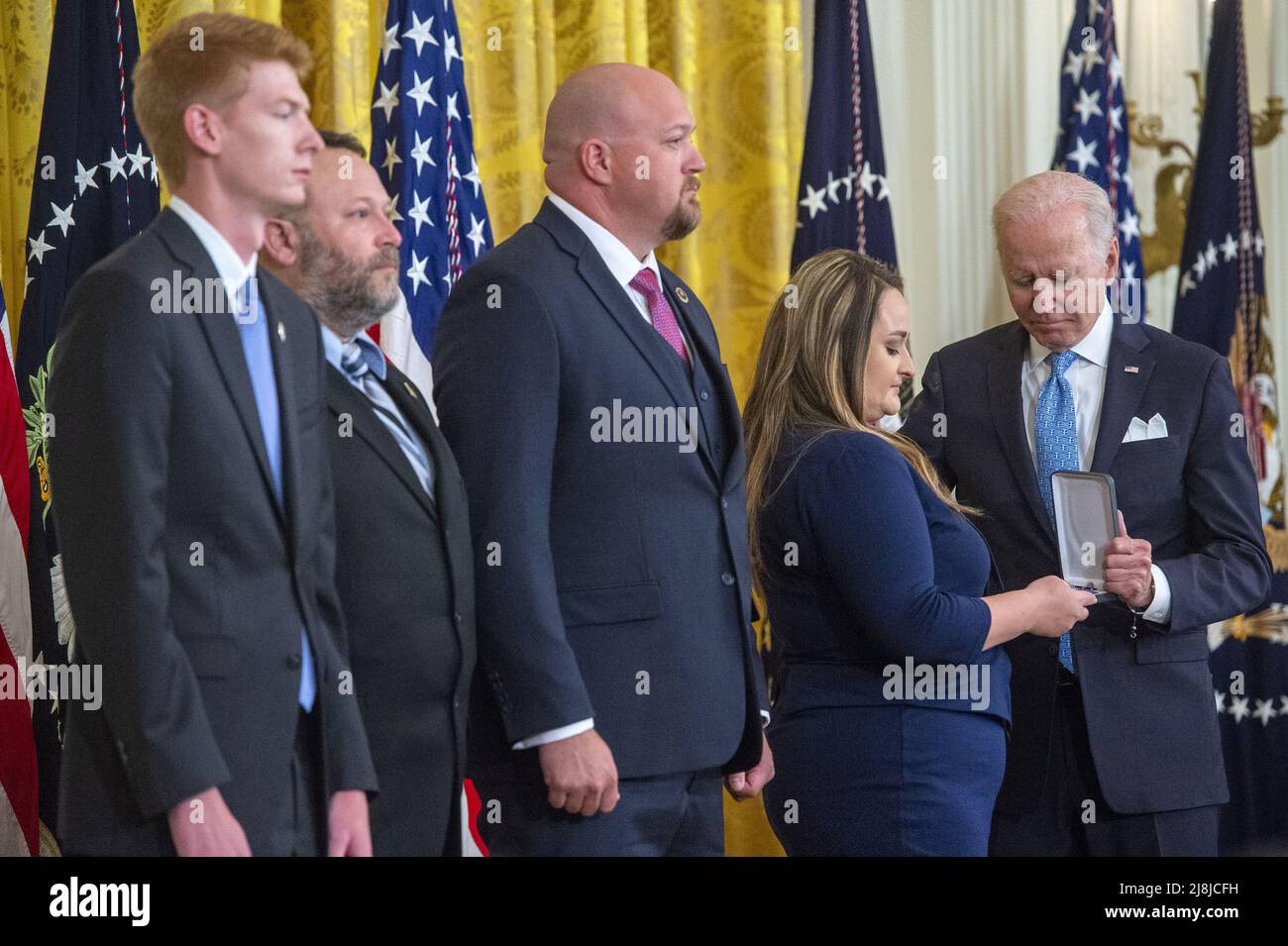 President Joe Biden awards the Public Safety Officer Medal of Valor to ...