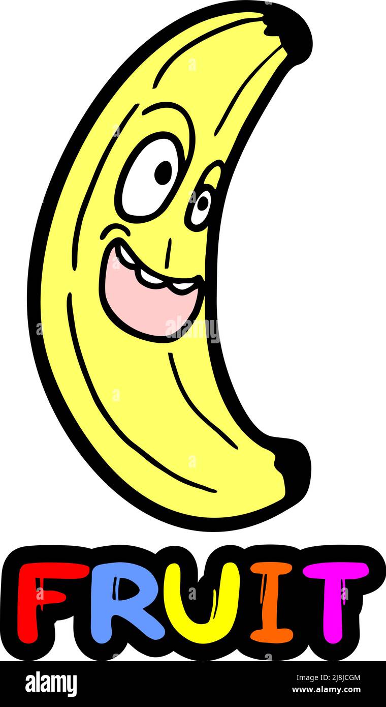 Banana fruit draw Stock Vector Image & Art - Alamy