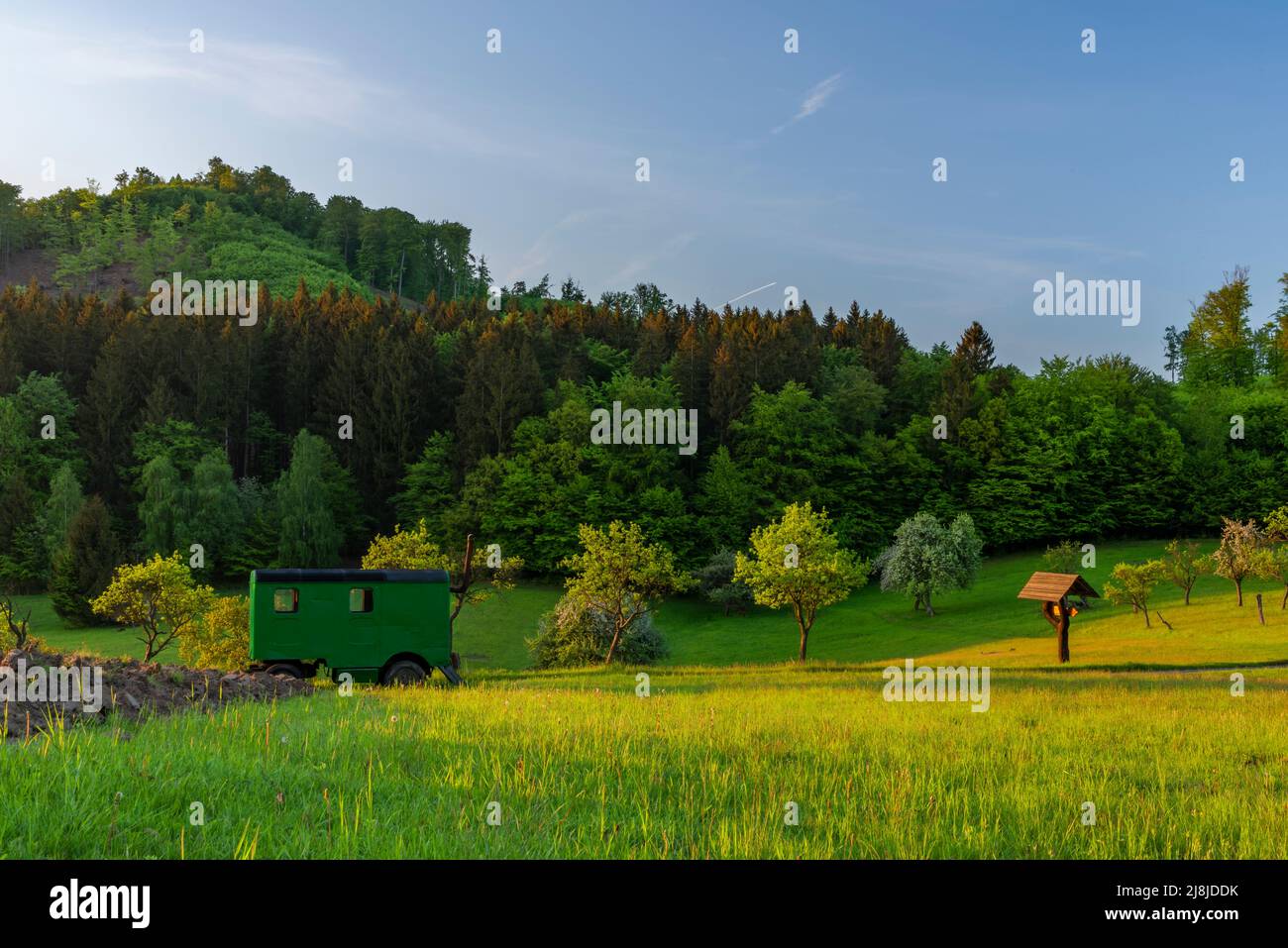 Landscape near Banska Stiavnica town in sping fresh color beautiful ...