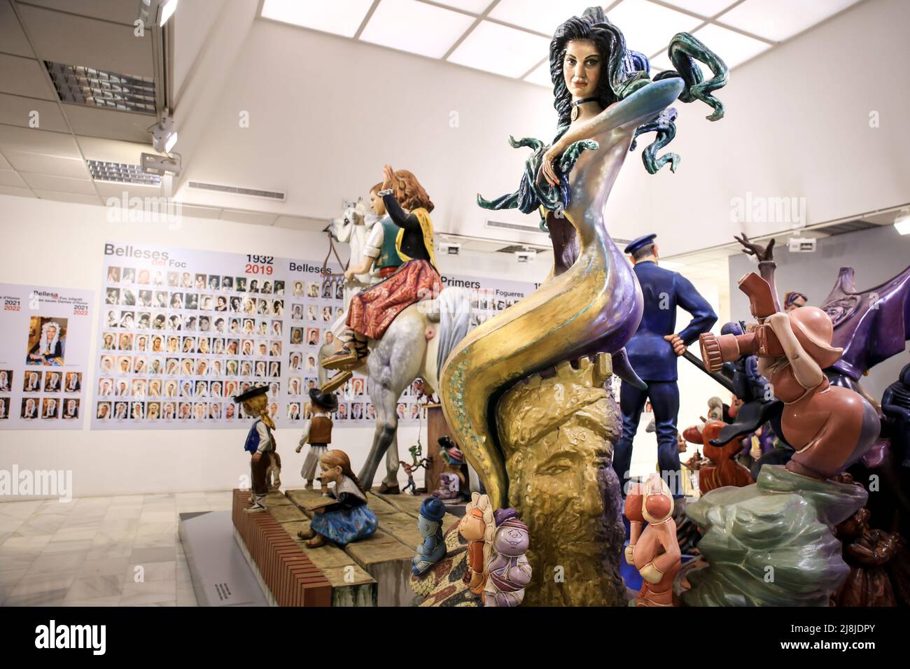 Alicante, Spain- May 12, 2022: Pardoned ninots exhibited in the ...