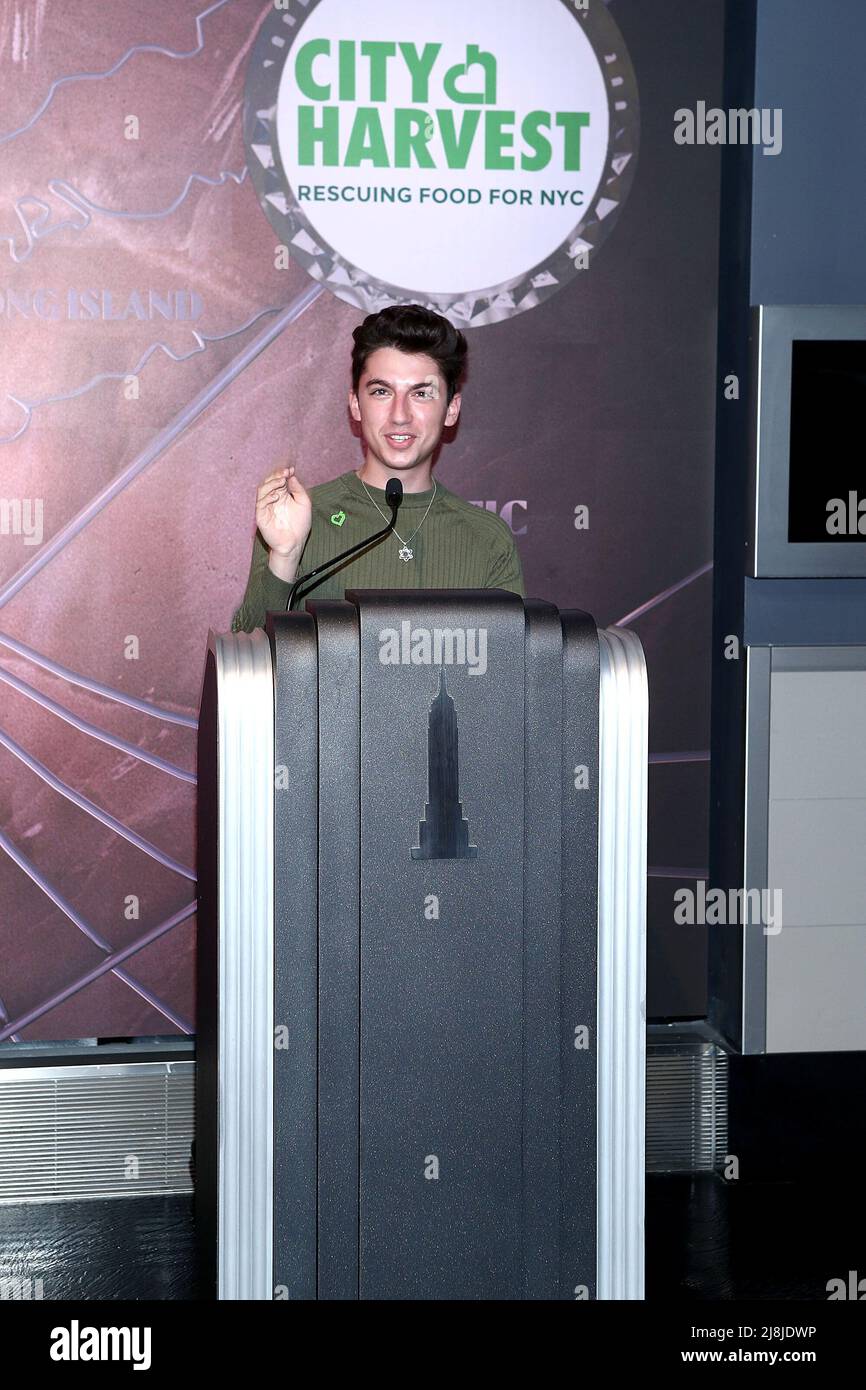 New York, NY, USA. 16th May, 2022. Eitan Bernath at the ceremonial ...