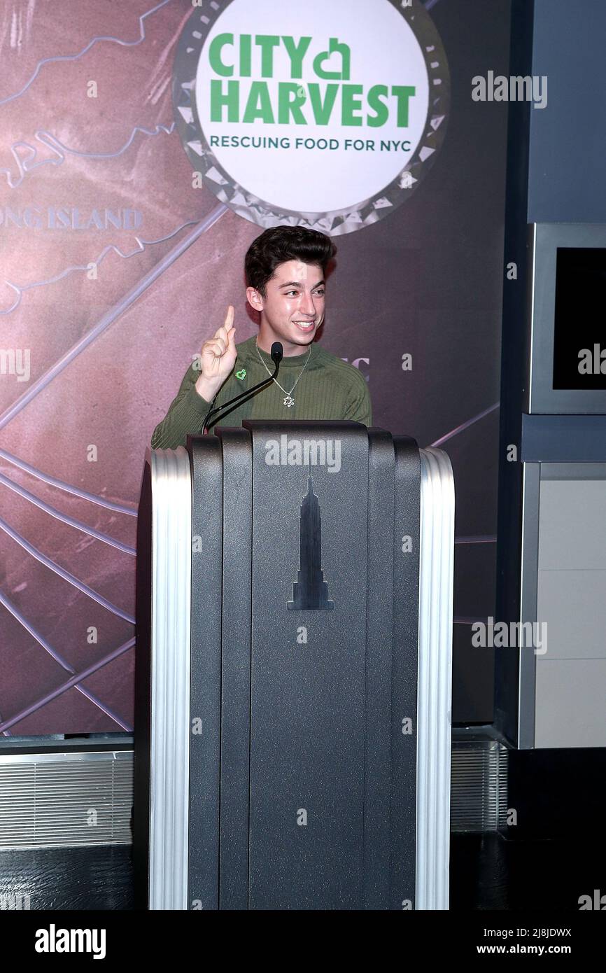 New York, NY, USA. 16th May, 2022. Eitan Bernath at the ceremonial ...