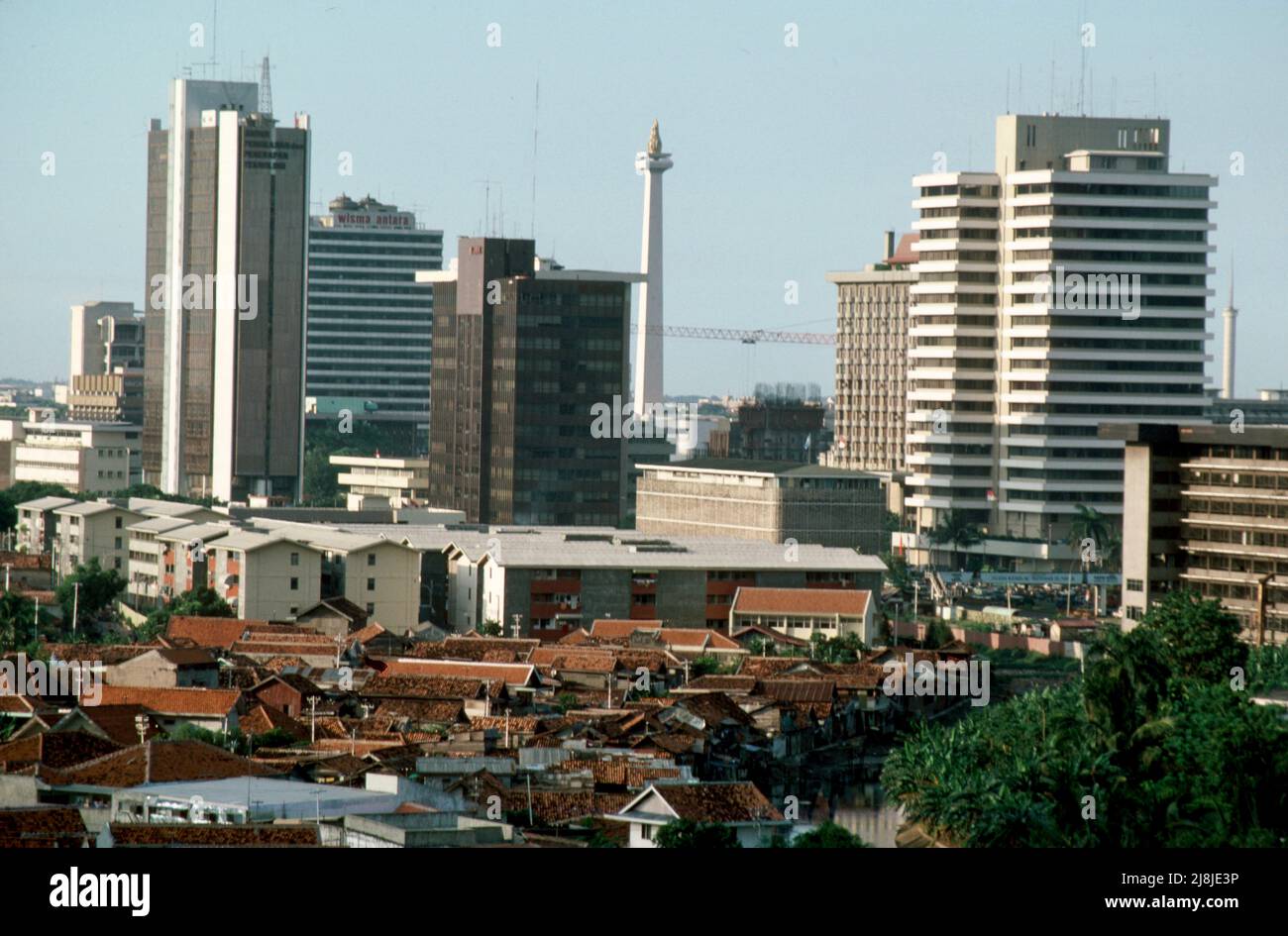 Central high-rises in Jakarta, Indonesia 1984 Stock Photo - Alamy