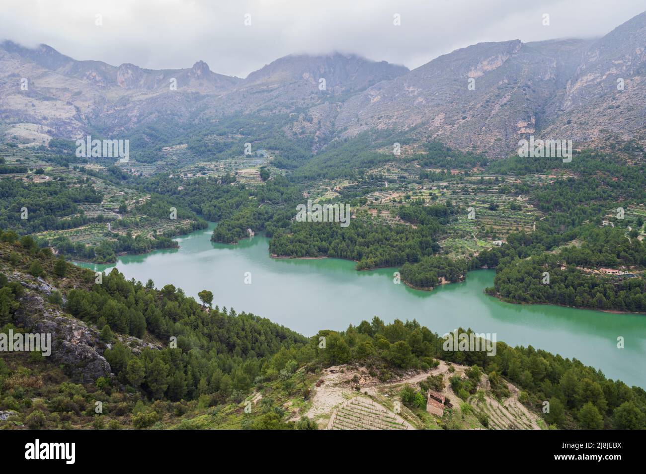 Guadalest river in El Castell de Guadalest, Alicante, Spain Stock Photo ...