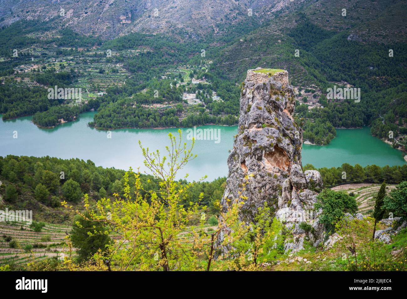 Guadalest river in El Castell de Guadalest, Alicante, Spain Stock Photo ...