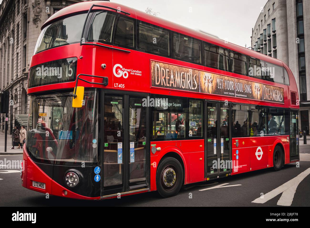 Vehicle New Routemaster that make up public transport from London Stock ...