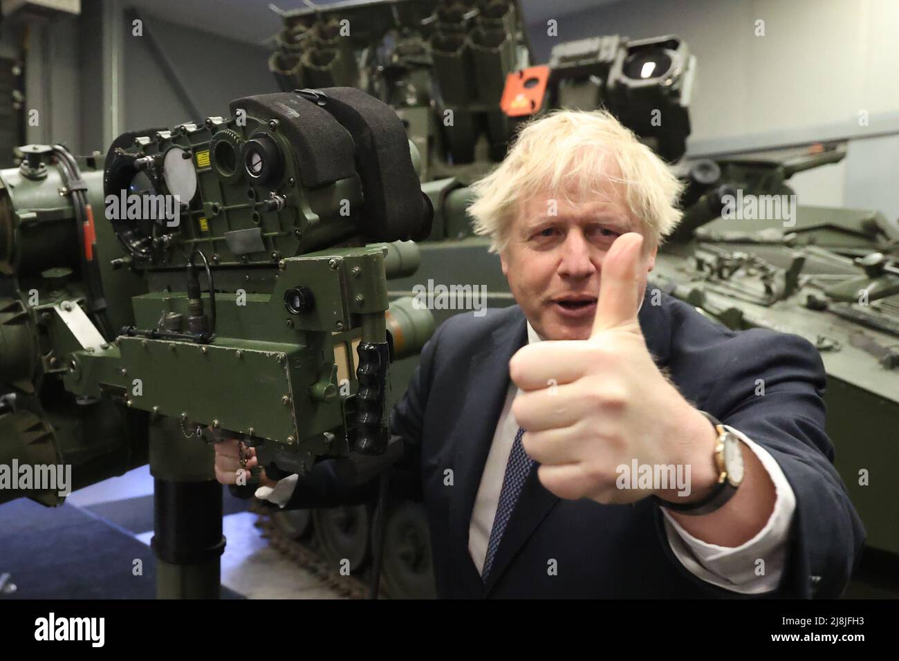 Prime Minister Boris Johnson with a Mark 3 shoulder launch LML ...