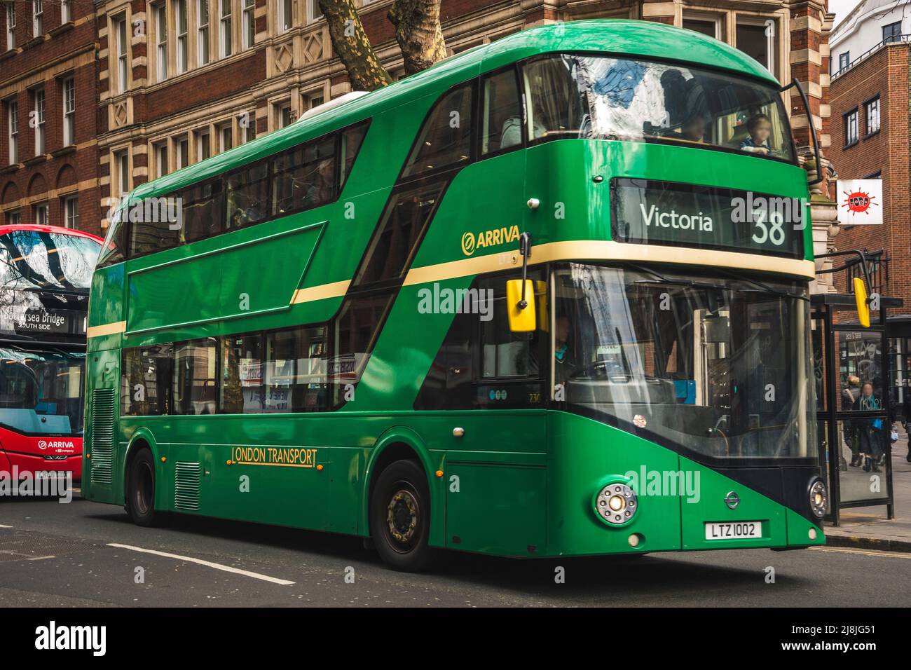 Vehicle New Routemaster that make up public transport from London Stock ...