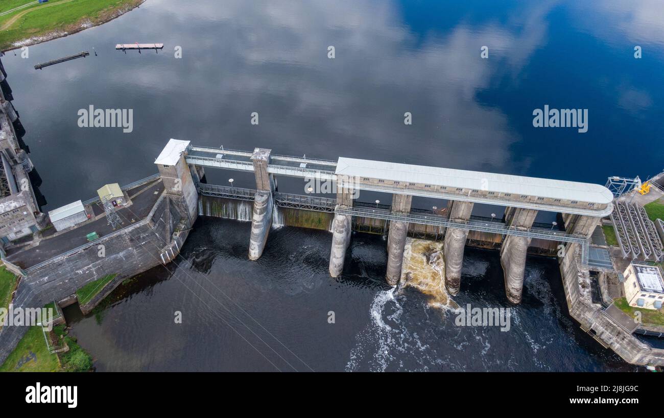 O'Brien's Bridge, Clare Ireland -May,14, 2022,Parteen Weir in the ...