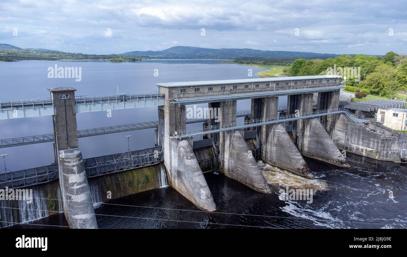 O'Brien's Bridge, Clare Ireland -May,14, 2022,Parteen Weir in the ...