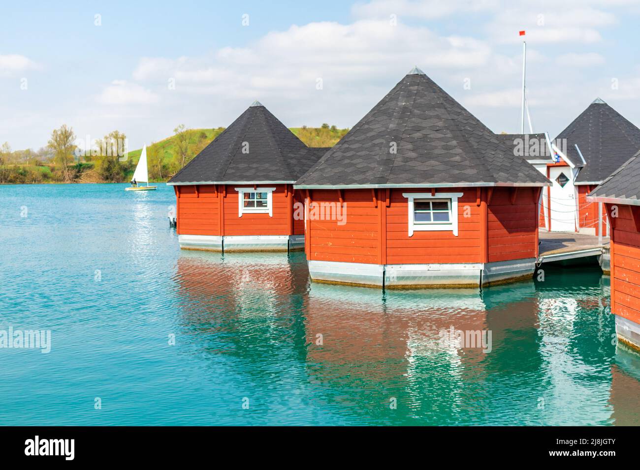 Holiday feeling at Lago di Alpi near Erfurt - Thuringia - Germany Stock ...
