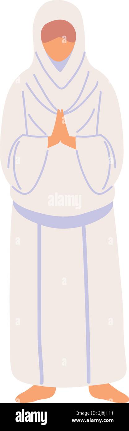 islamic pilgrim woman Stock Vector Image & Art - Alamy