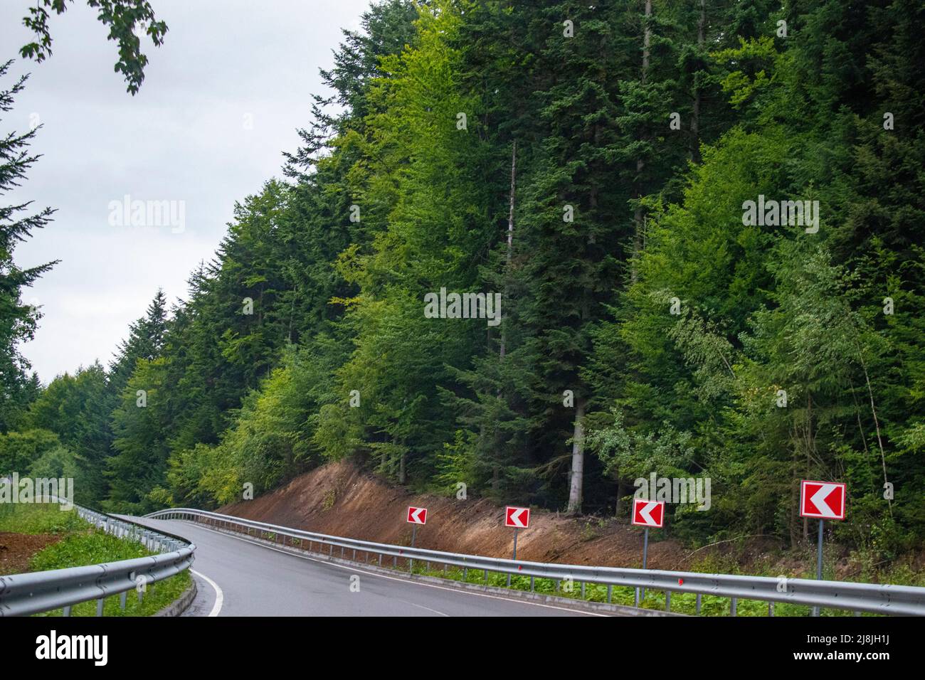 Roads in ukrainian mountain area Stock Photo - Alamy