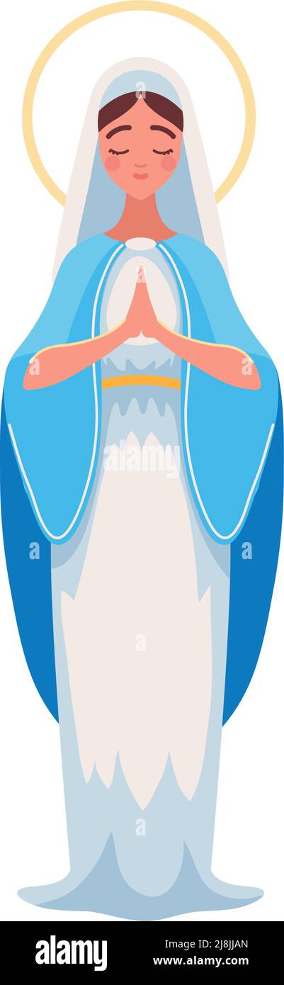 praying virgin mary Stock Vector Image & Art - Alamy