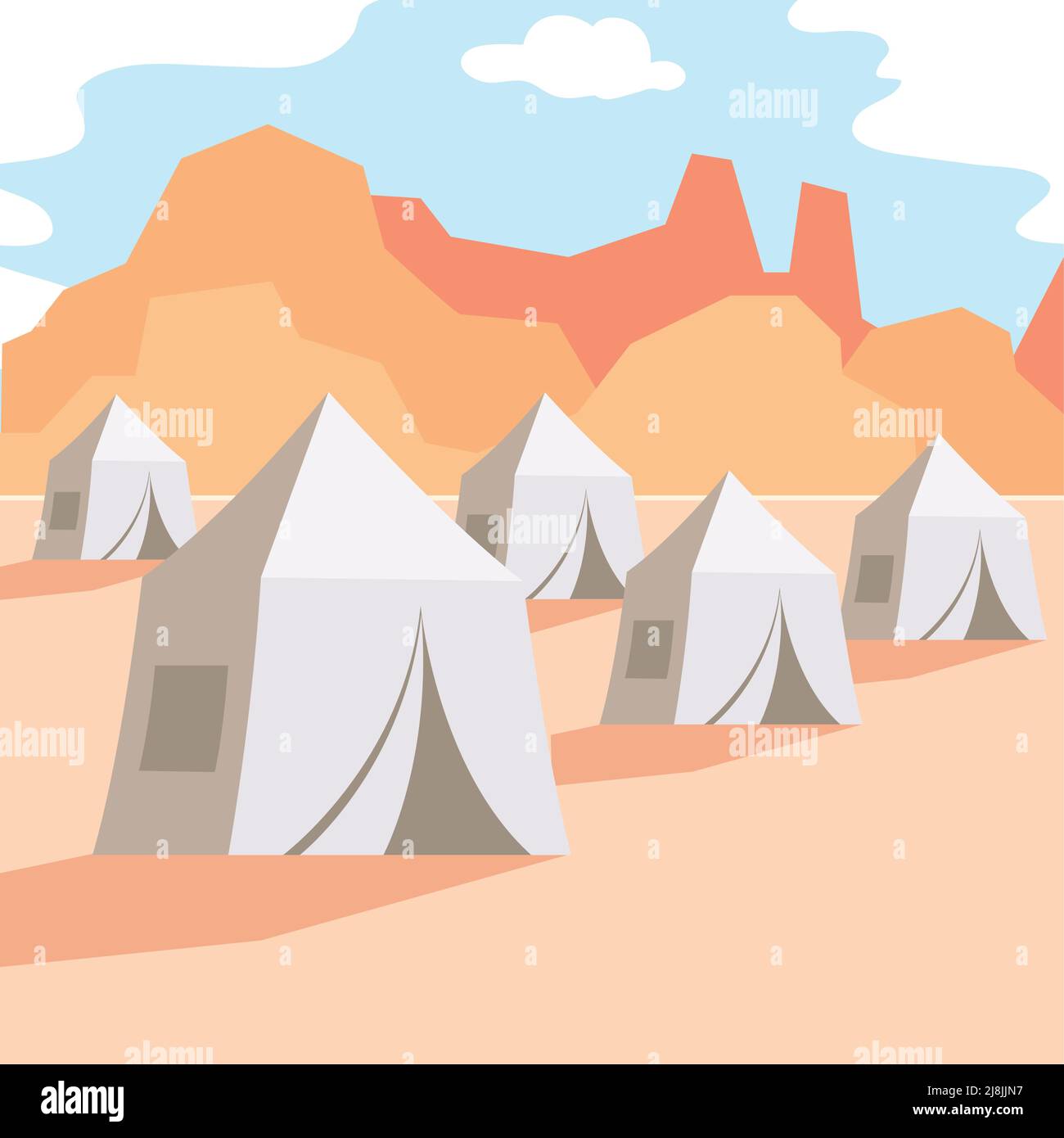 tents in the desert Stock Vector Image & Art - Alamy